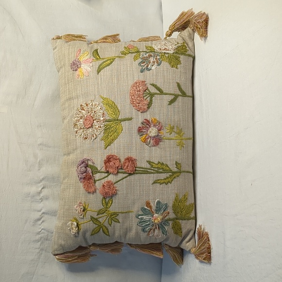 Accents | Decorative Rectangular Throw Pillow With Tassel Accents ...